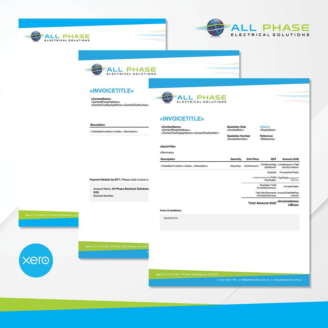 Xero templates | Custom Invoice Templates — Tradie Packs