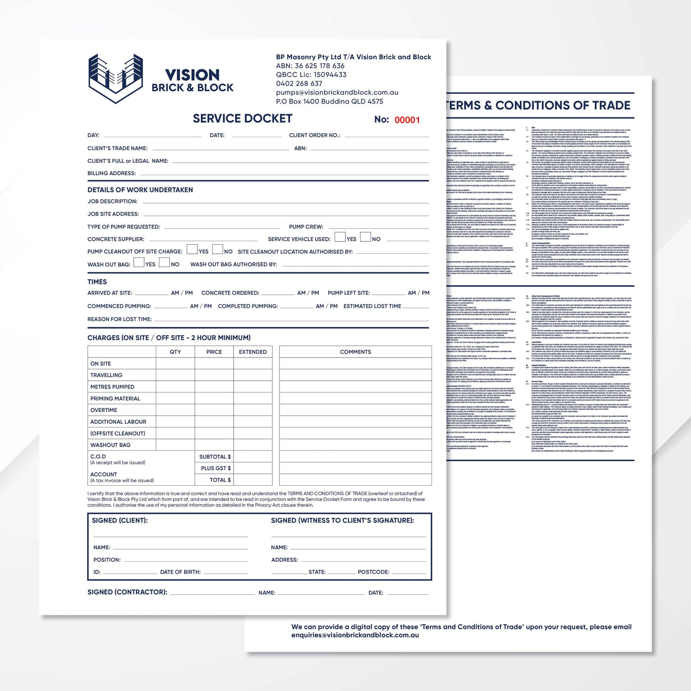 Custom A4 Carbonless Invoice Books for Tradies — Tradie Packs