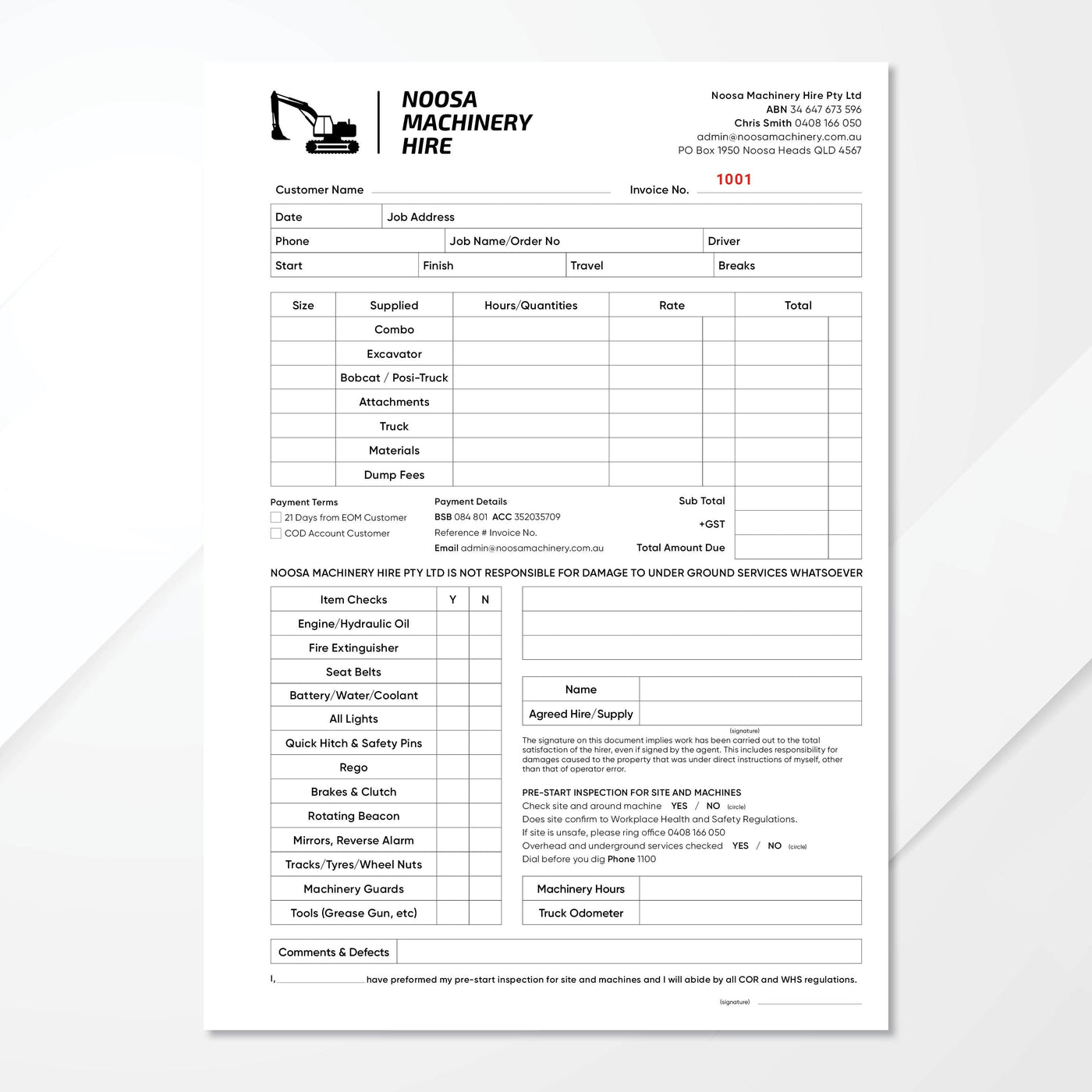 Custom A4 Triplicate Carbonless Invoice Books for Tradies — Tradie Packs