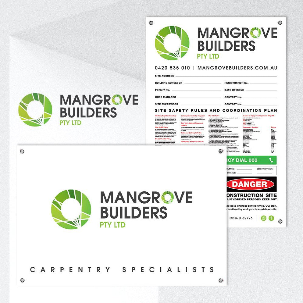 Site Safety Corflute Signs | Building Site Signage — Tradie Packs