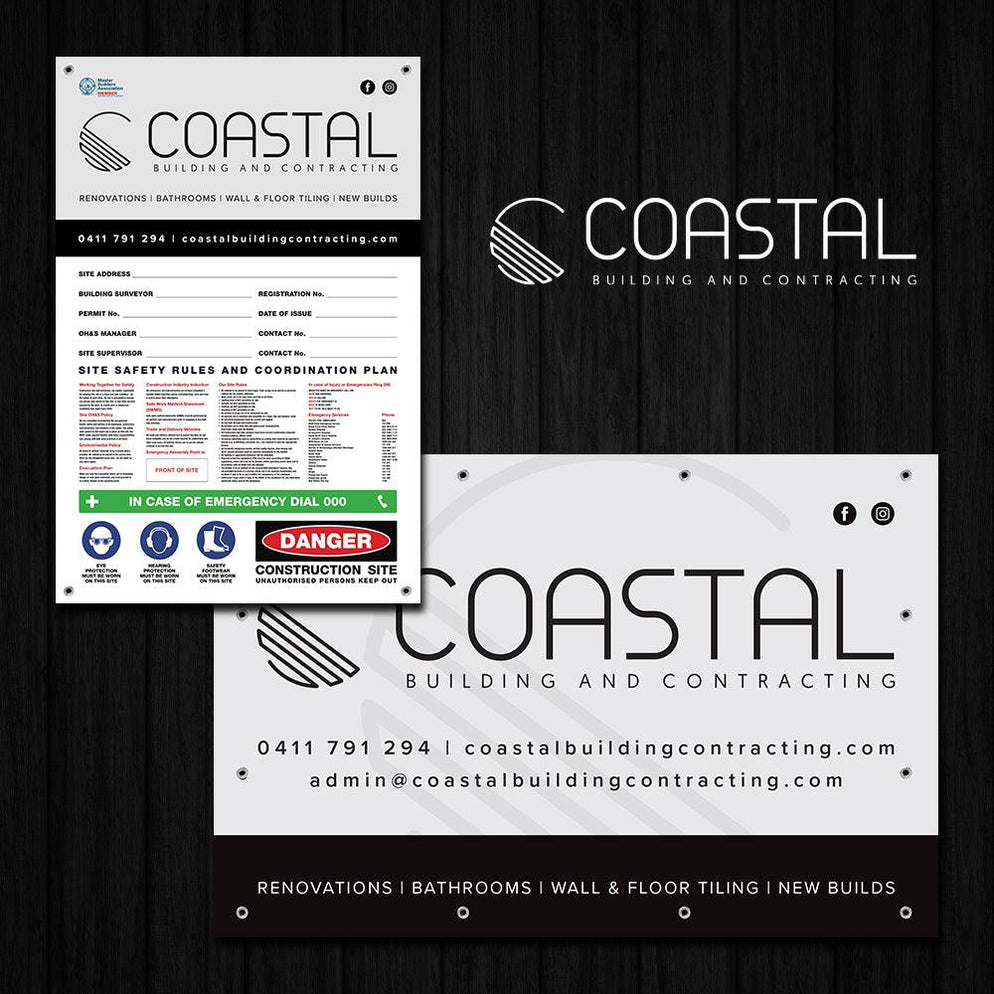 Corflute Signs 900mm x 600mm & 2.4m x 1.6m Banner Mesh Panels - Signage ...