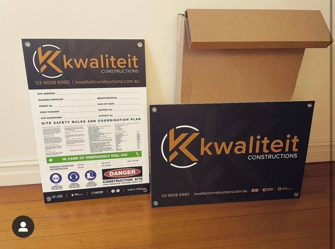 Alternate Size (Medium & Large) Branding & Site Safety Signage Pack ...