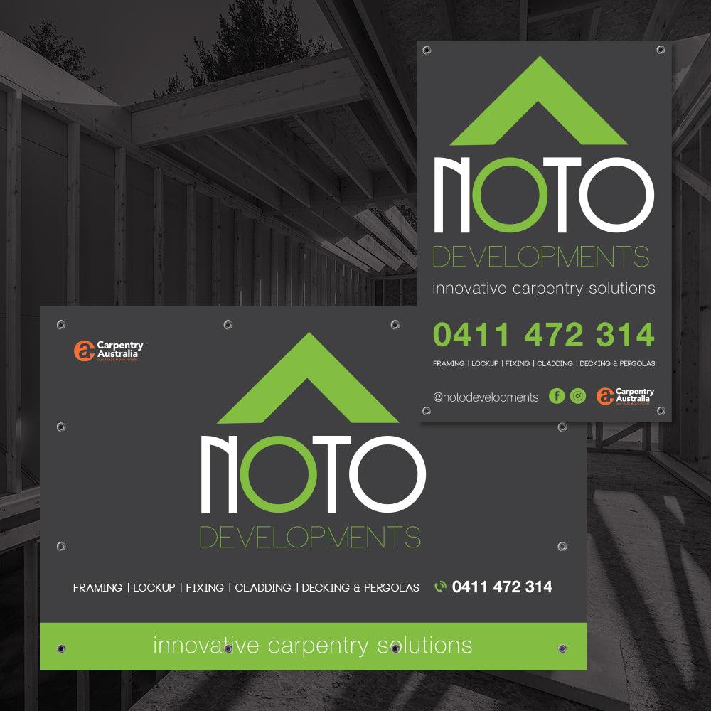 Corflute Signs 900mm x 600mm & 2.4m x 1.6m Banner Mesh Panels - Signage ...