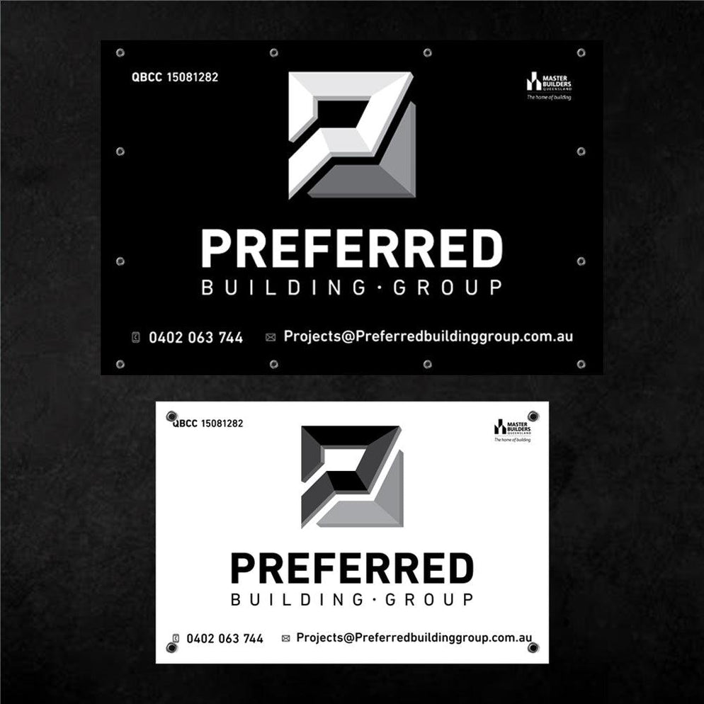 Corflute Signs 900mm x 600mm & 2.4m x 1.6m Banner Mesh Panels - Signage ...