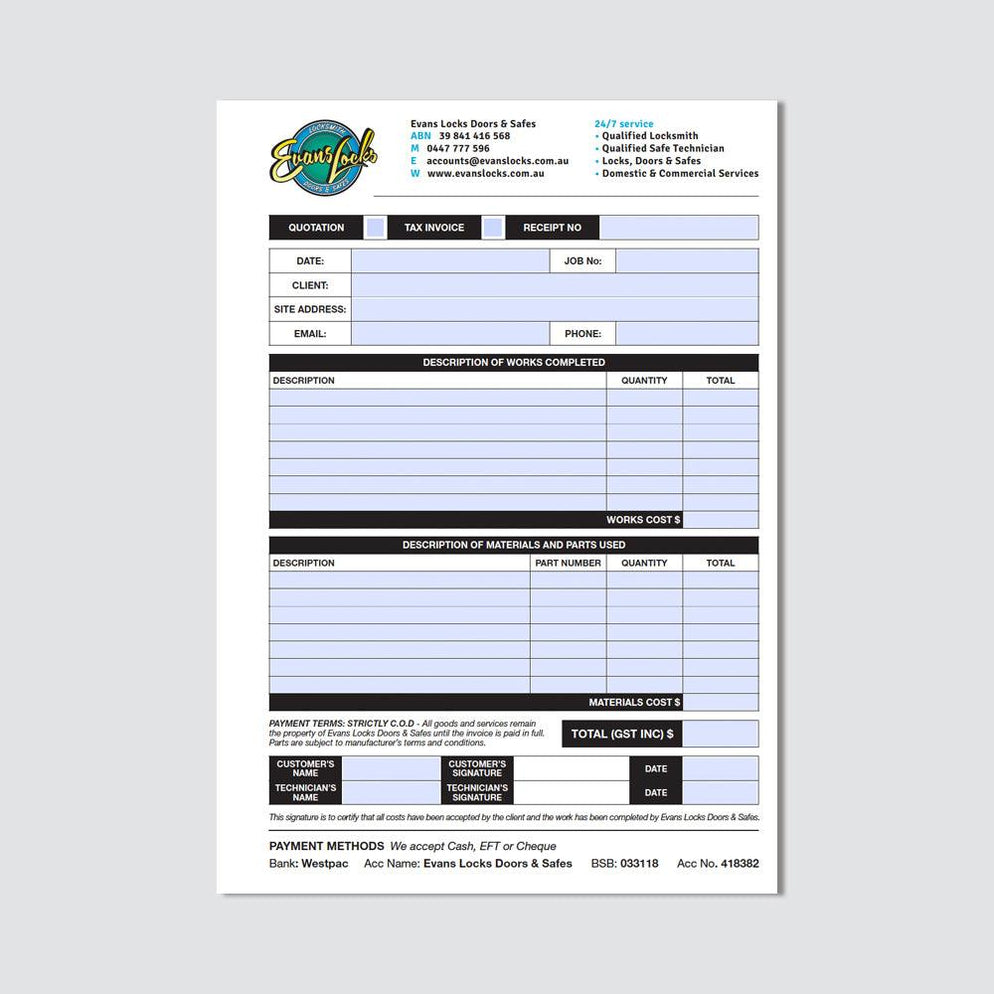 Custom Active PDF Documents and Forms for Tradies — Tradie Packs
